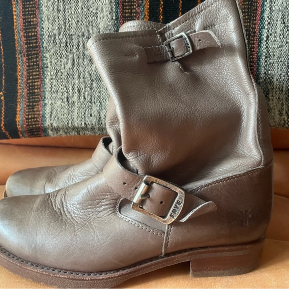 Frye | Shoes | Frye Brown Leather Harness Boots | Poshmark